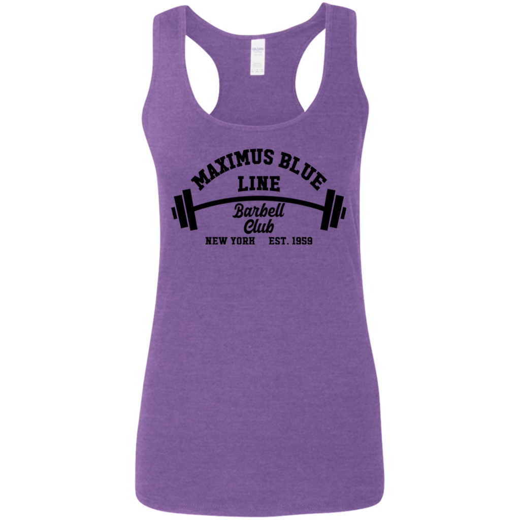 Maximus Blue Line Barbell Club Ladies' Softstyle Racerback Tank
